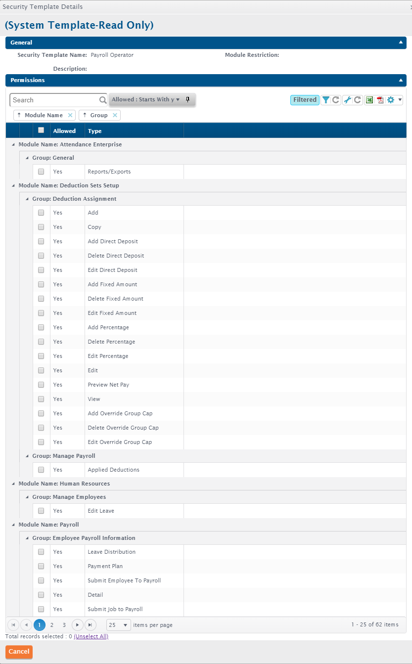 ADM Review System Security Templates