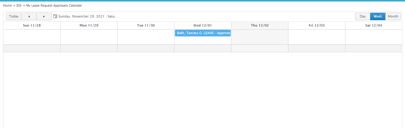 nESS Disapprove a Leave Request