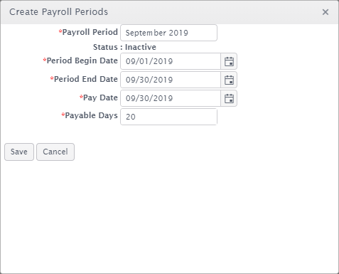 PY Edit a Payroll Cycle and Periods