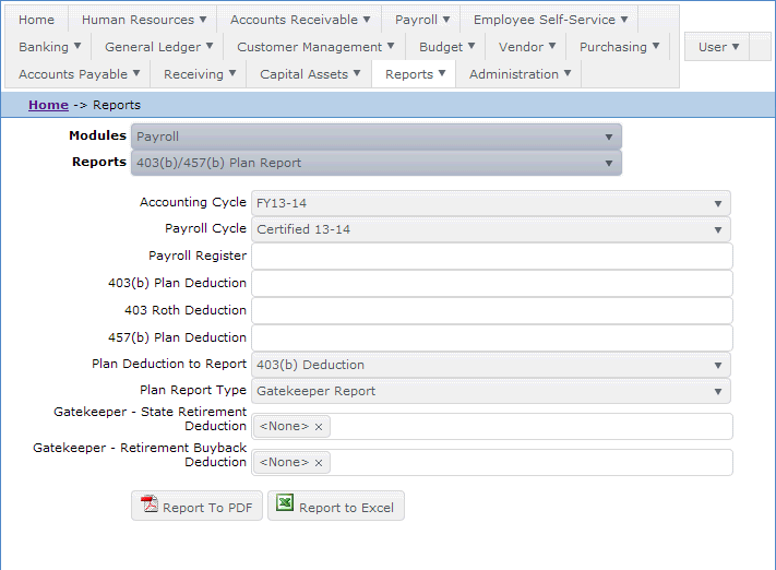 REP Using Pre-Defined Reports