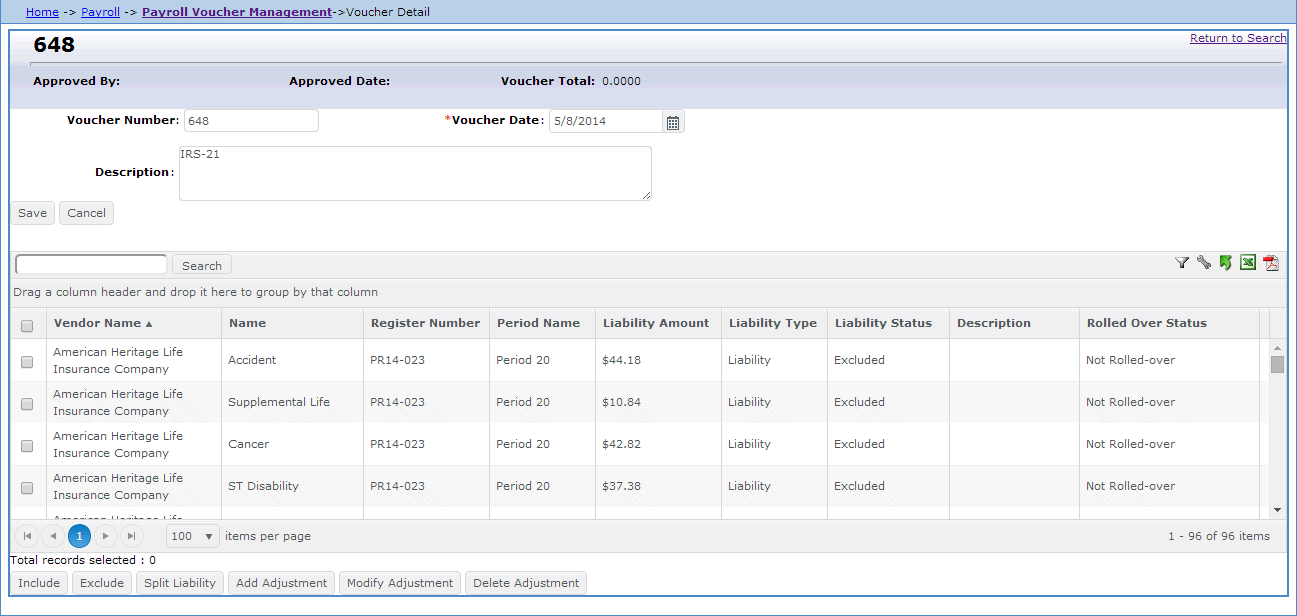 PY Create a Payroll Liabilities Voucher